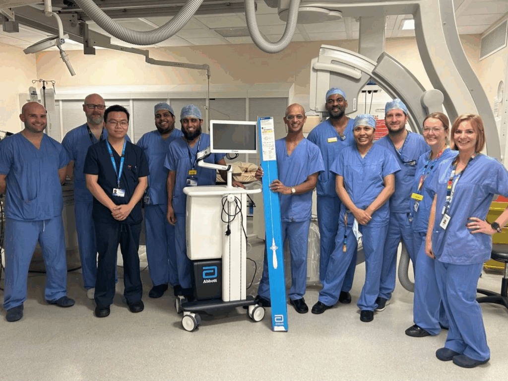 Doctors at Glenfield Hospital are first in England to use new technique ...